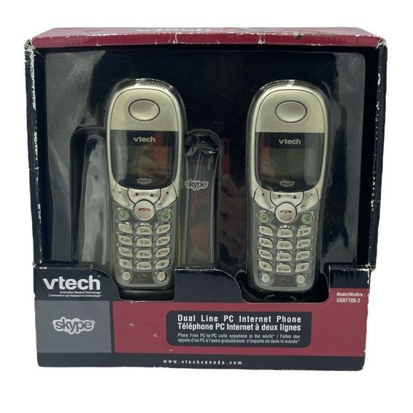 vtech | Other | Vtech Cordless Dualline Pc Phone For Skype Voip Open ...